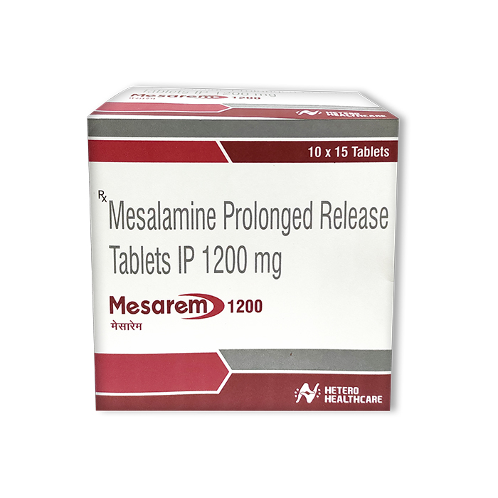 Mesarem 1200mg Tablets - Mesalamine Uses, Dosage, Side Effects | Hetero ...