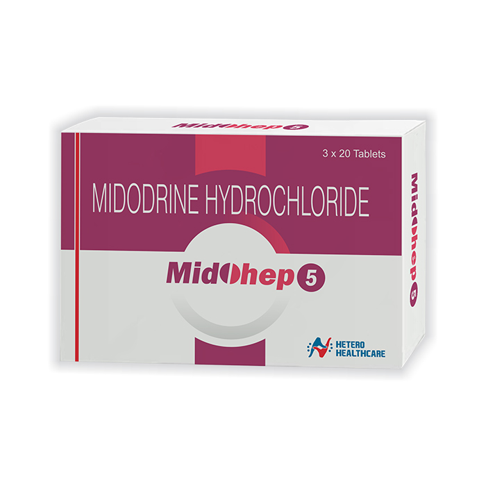 Midohep 5mg Tablets - Midodrine Hydrochloride Tablets - Uses, Dosage ...