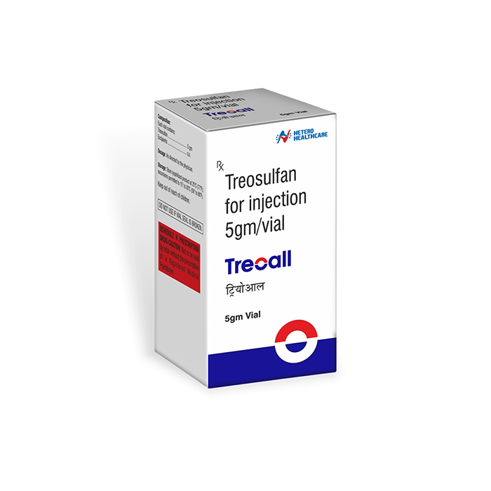 Treoall - Treosulfan 5gm Vial Injection - Uses, Dosage, Composition ...